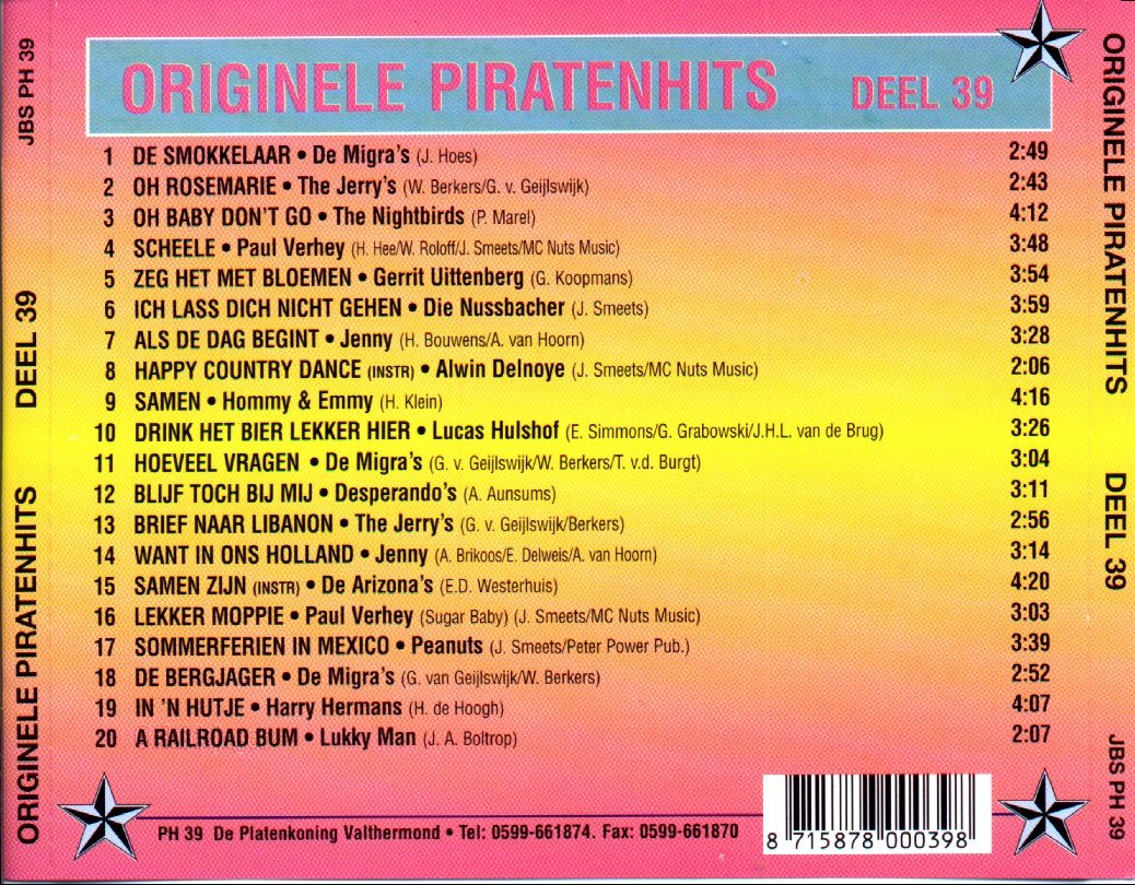 Piraten CD Deel 39 : Back | CD Covers | Cover Century | Over 1.000.000 ...